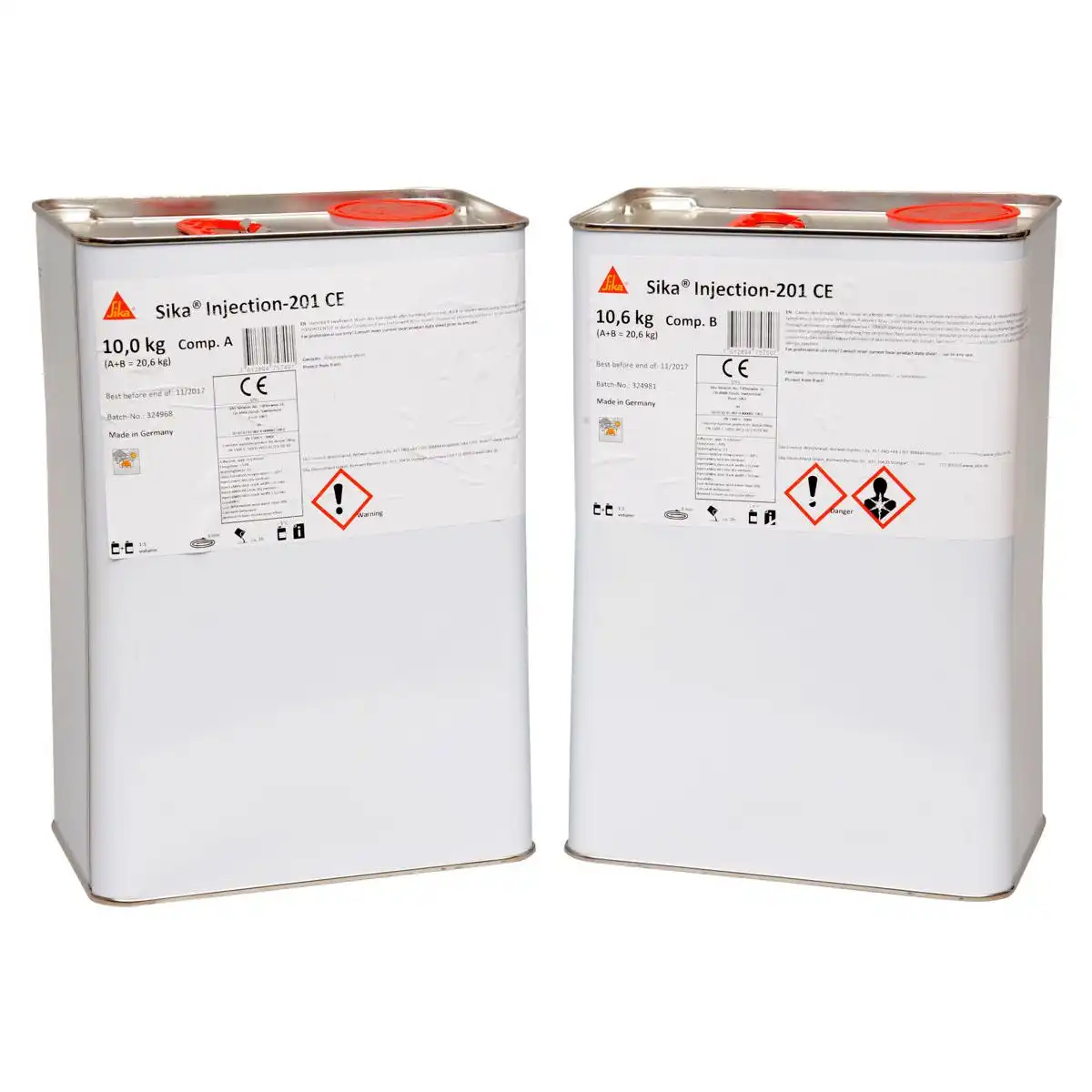 Sika Injection-201-CE /A+B/, elastická injektážna polyuretánová živica ...