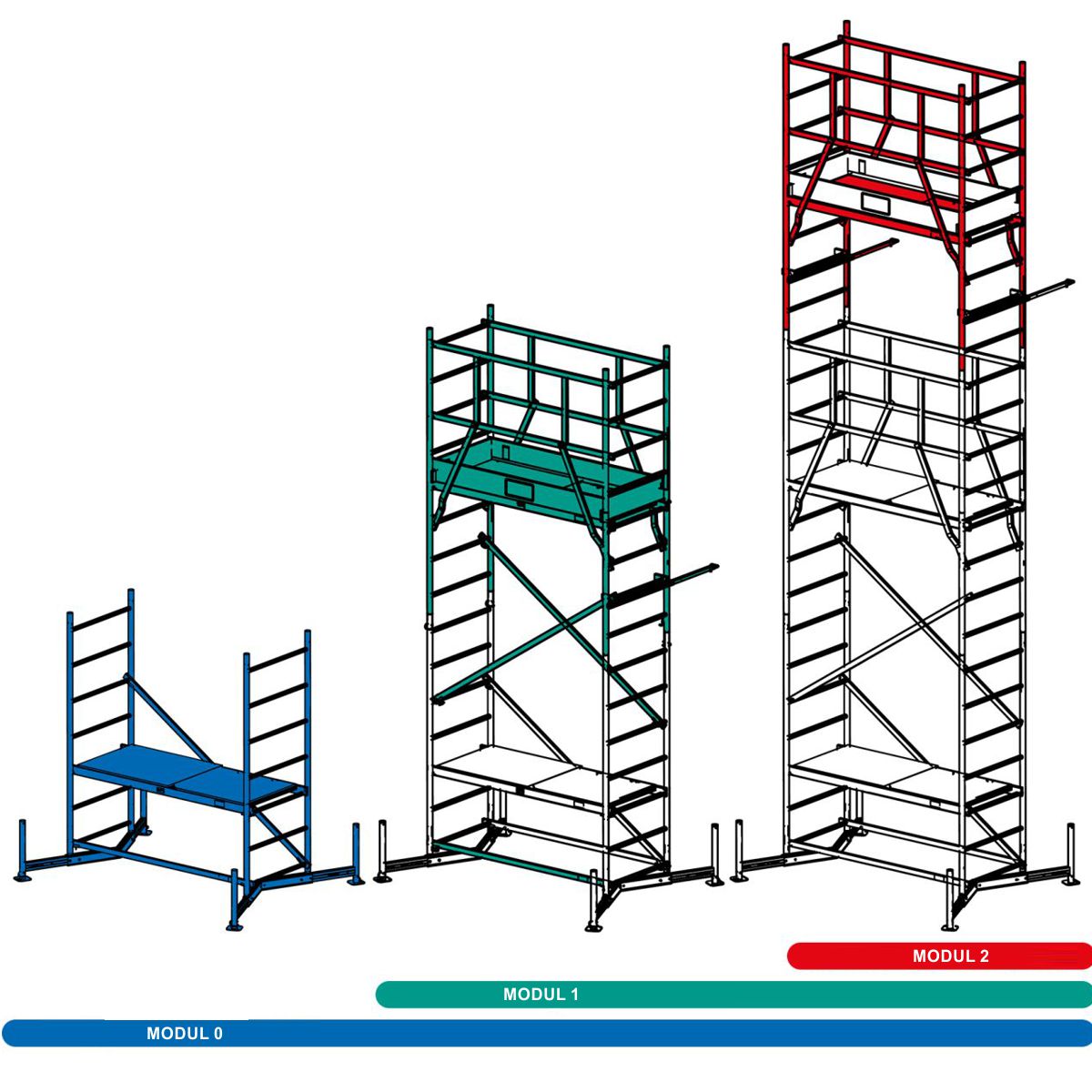 Modulové pojazdné lešenie KRAUSE ClimTec | Majstrik.sk