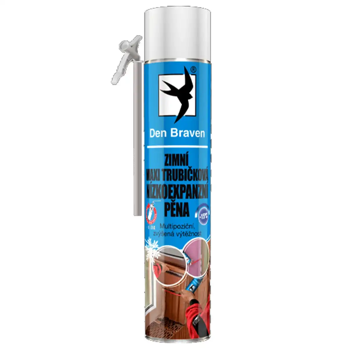 Zimná nízkoexpanzná trubičková montážna PU pena do -15 °C 825ml Den ...
