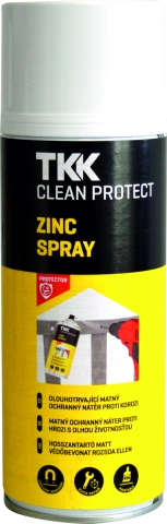 TKK CLEAN PROTECT ZINC SPRAY, matný zinkový antikorózny sprej 400ml ...